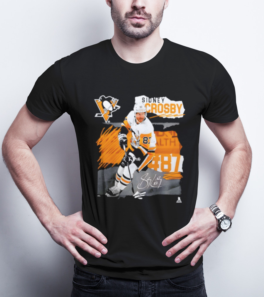 Pittsburgh Penguins Sidney Crosby 87 Fresh Ice Hockey Legend T-Shirt