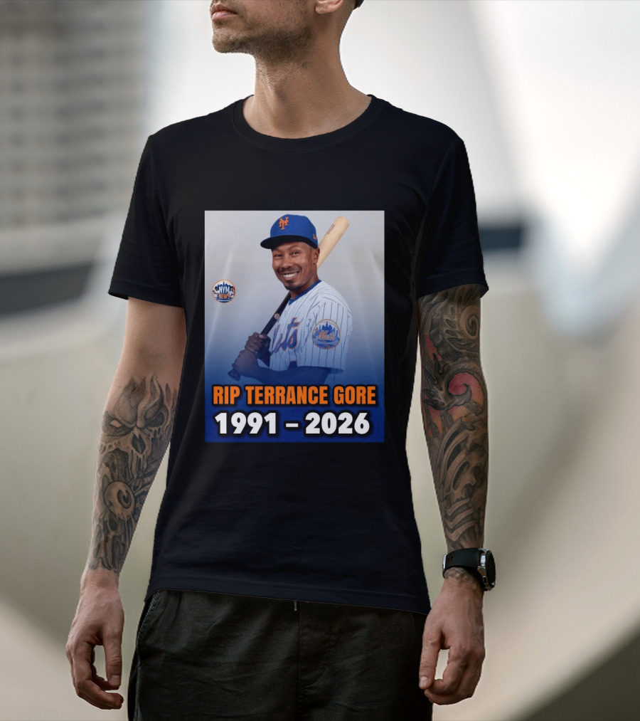 Rip Terrance Gore Mets Tribute 1991 2026 NYM News Baseball T-Shirt