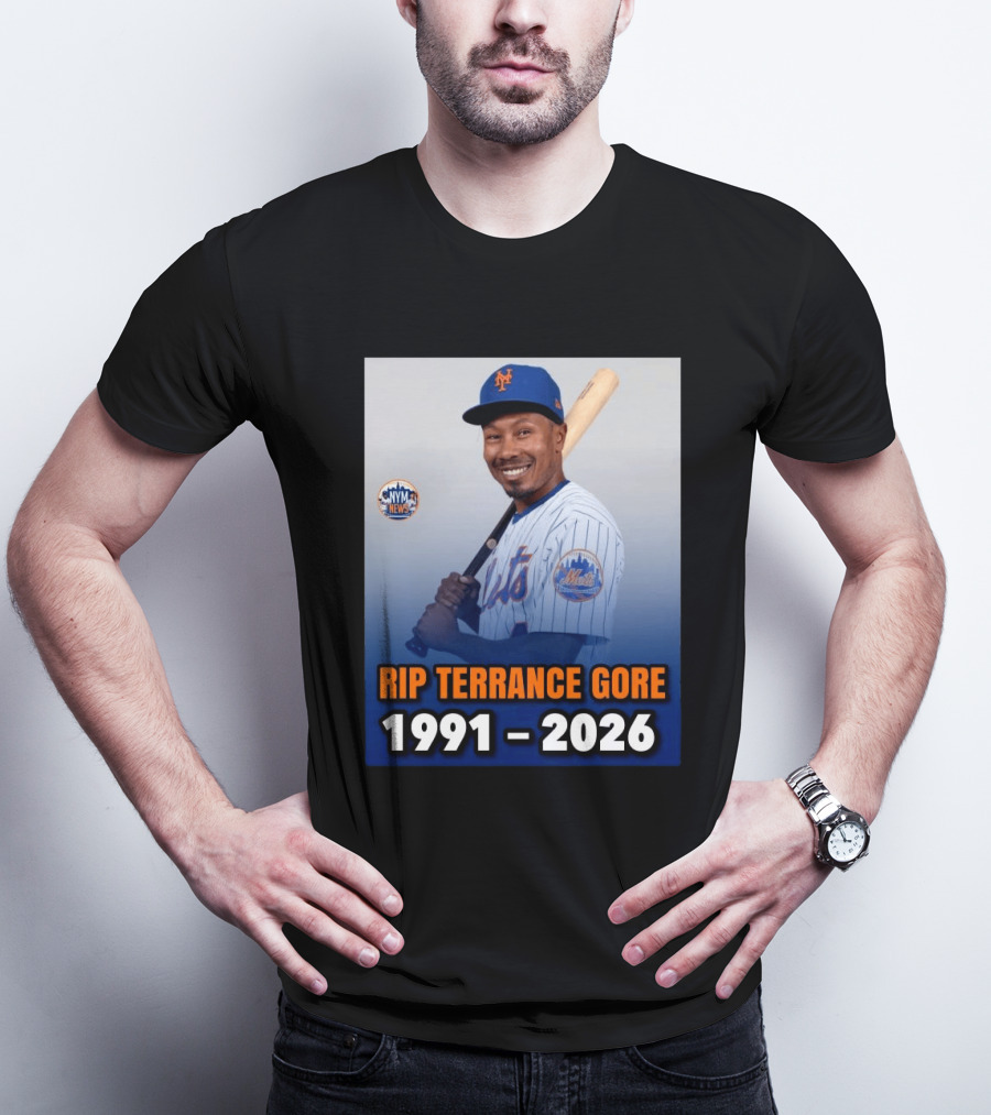 Rip Terrance Gore Mets Tribute 1991 2026 NYM News Baseball T-Shirt
