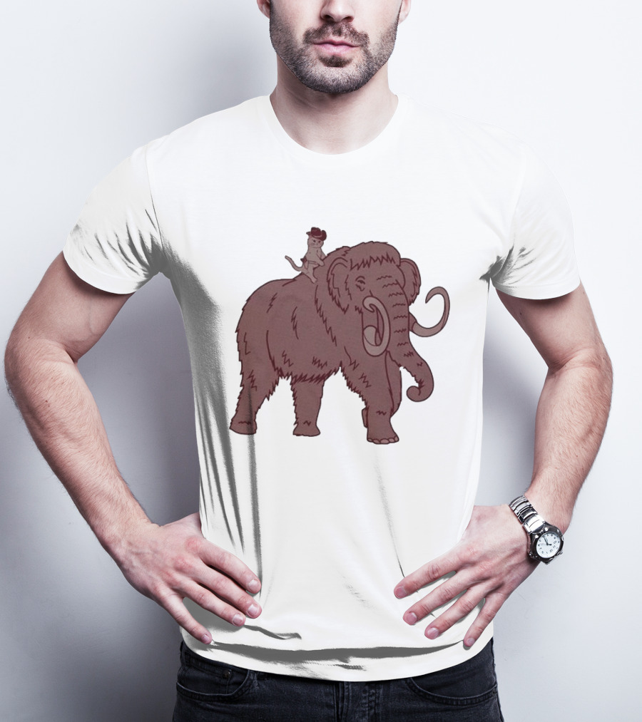 Gary Riding Mammoth Cowboy Adventure T-Shirt