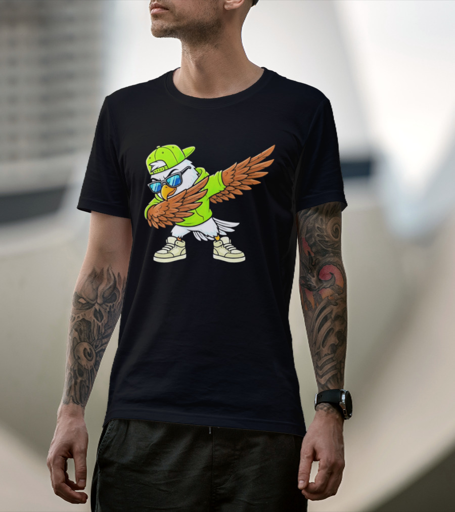 Seattle Seahawks Dabbing Hip Hop Eagle Fan T-Shirt
