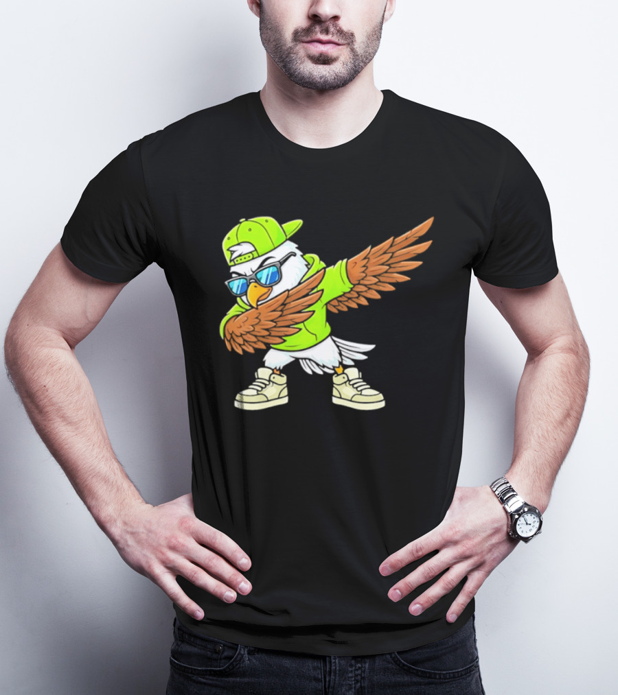 Seattle Seahawks Dabbing Hip Hop Eagle Fan T-Shirt