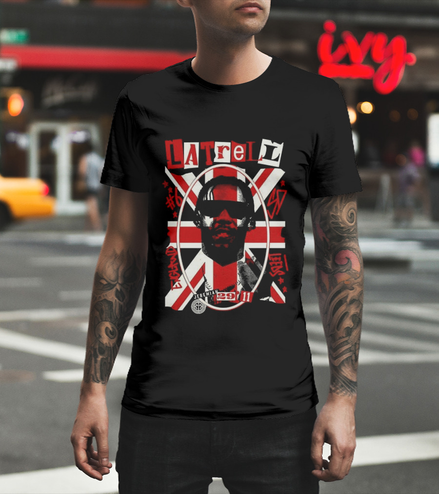 Latrell Davis San Diego State Aztecs NCAA Basketball UK Union Flag 29 11 T-Shirt