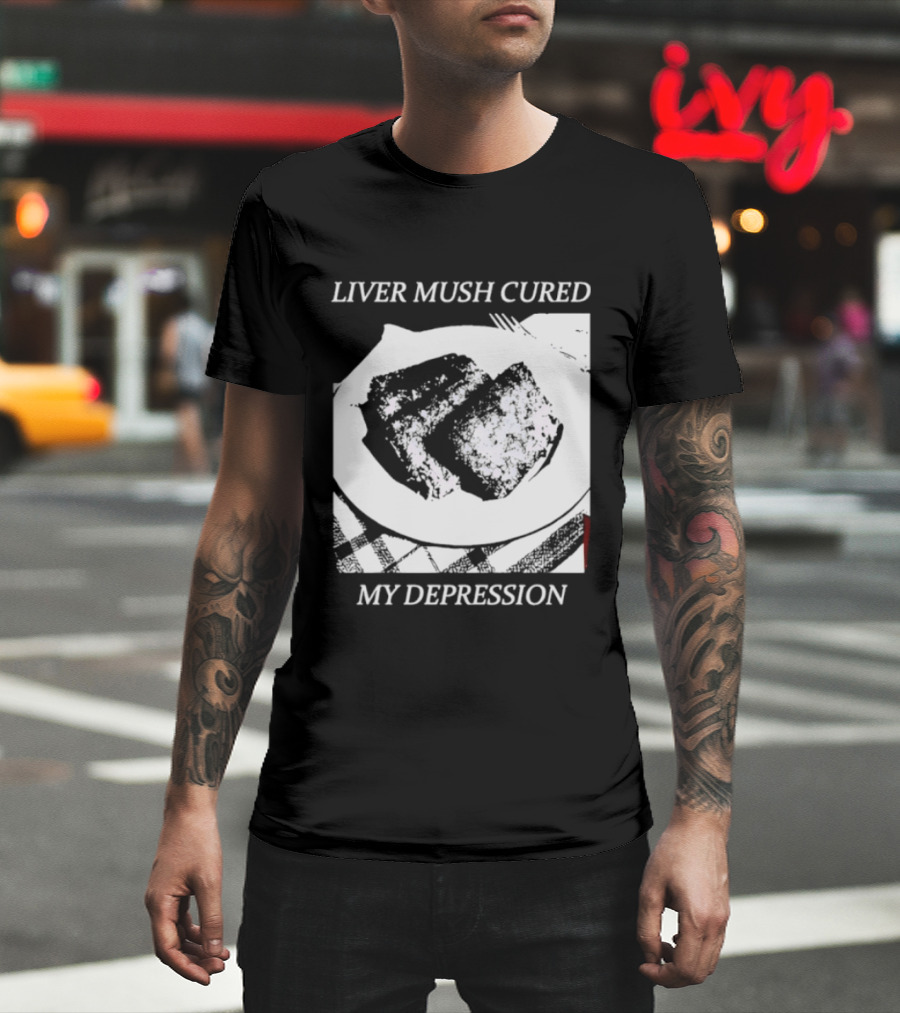 Liver Mush Cured My Depression By Graham Irvin Plate T-Shirt