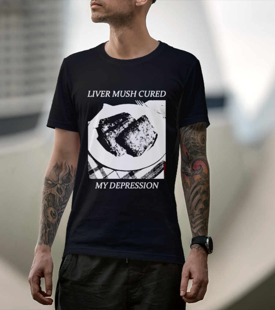 Liver Mush Cured My Depression By Graham Irvin Plate T-Shirt