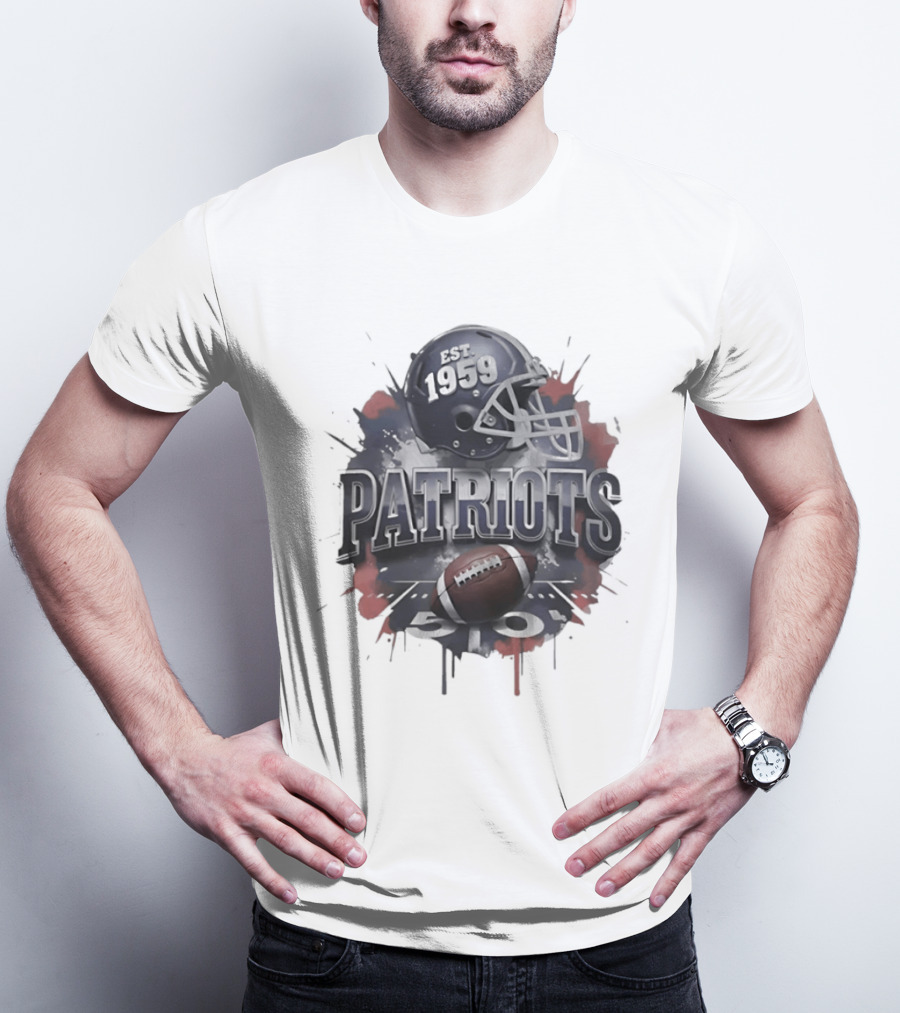 New England Patriots Est 1959 Football Helmet T-Shirt