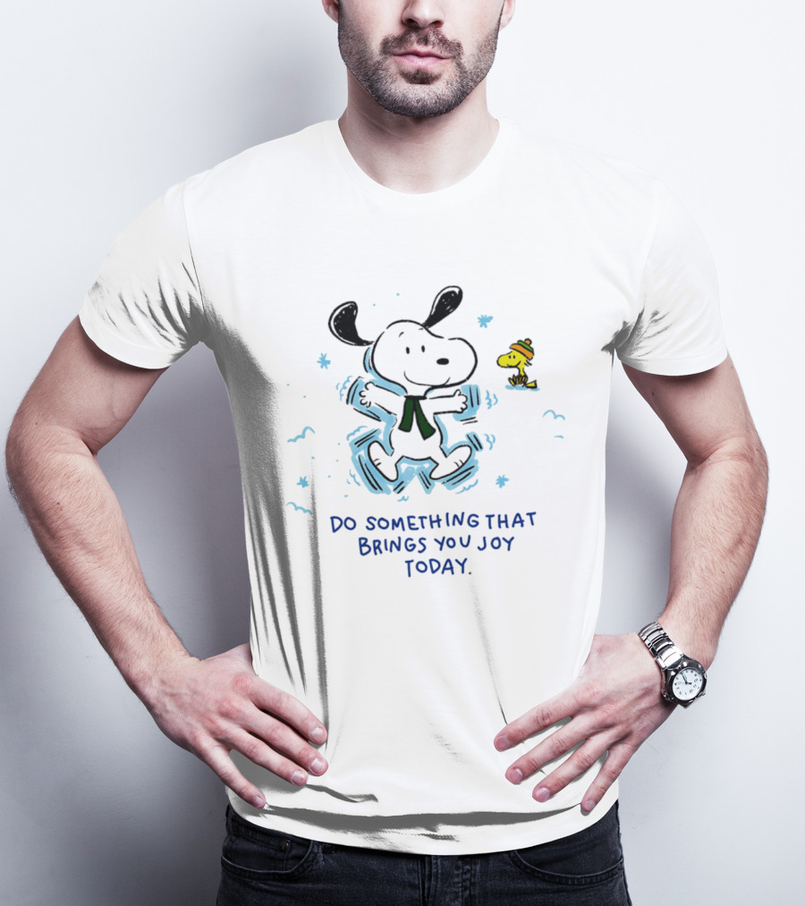Snoopy Do Something That Brings You Joy Today Winter Fun With Woodstock T-Shirt