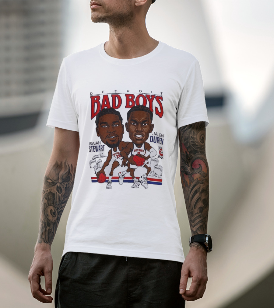 Isaiah Stewart Jalen Duren Detroit Pistons Bad Boys Basketball T-Shirt
