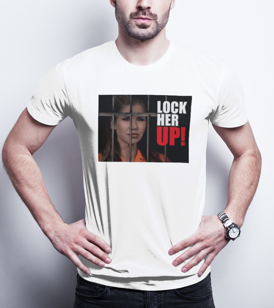 Lock Her Up Kristi Noem Bars Orange Jump Suit T-Shirt