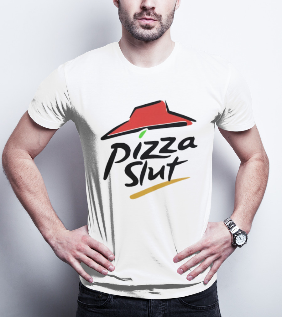 Pizza Slut Parody With Iconic Red Hat T-Shirt