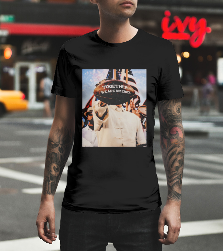 Together We Are America Bad Bunny Football T-Shirt