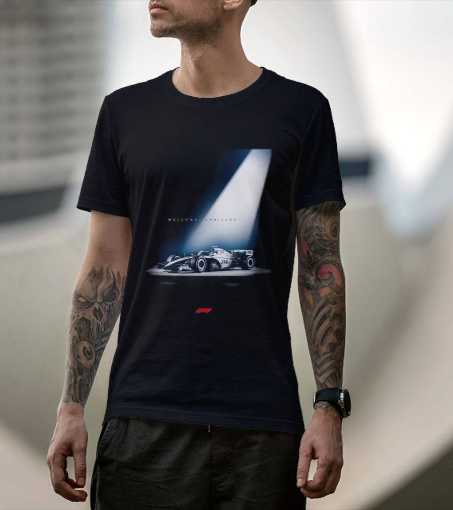 Welcome Cadillac F1 Team Formula 1 Racing Car Spotlight T-Shirt