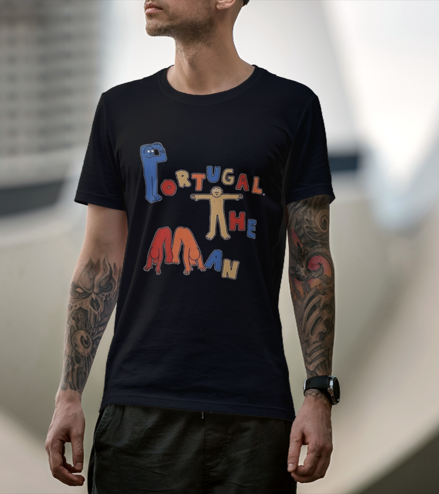 Portugal The Man Colorful Figures Playful Lettering T-Shirt