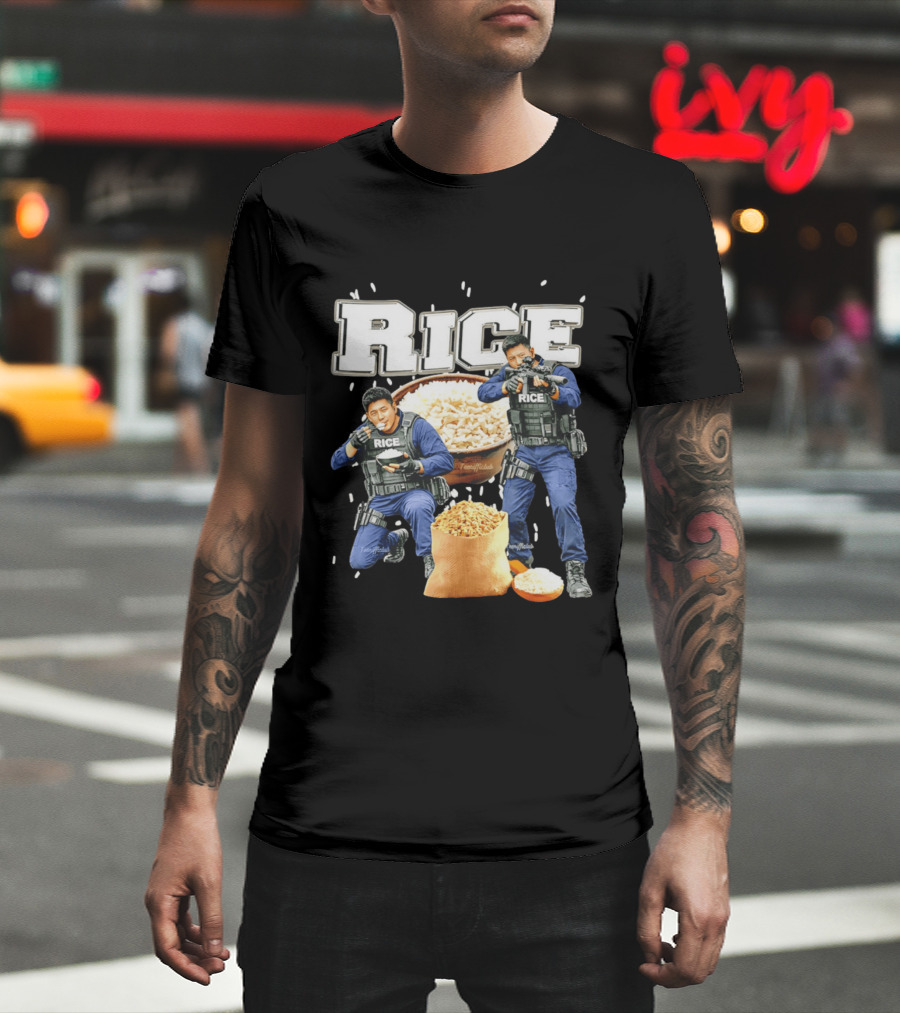 Rice Ice Police Tactical Humor T-Shirt