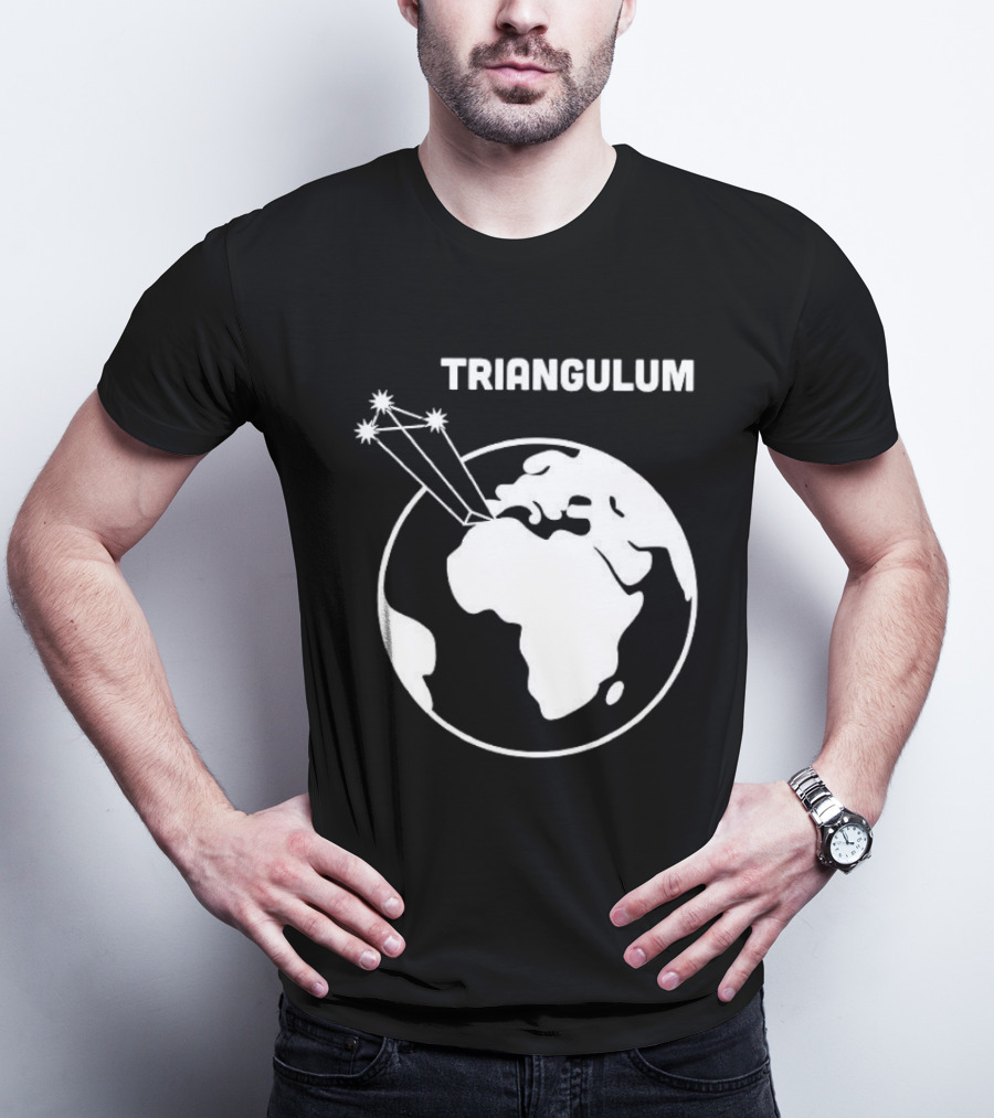 Triangulum Constellation Over Earth Globe T-Shirt