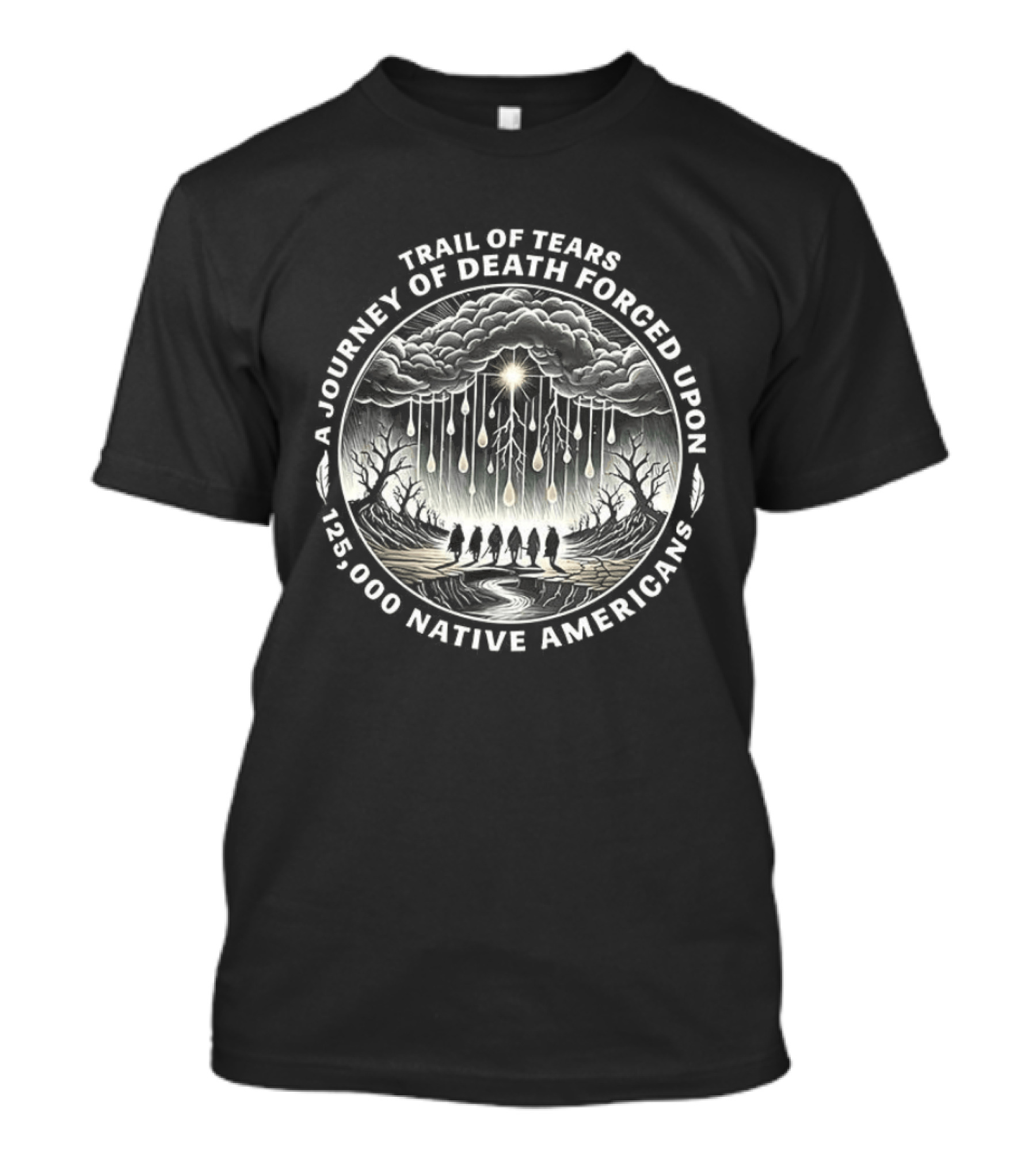 Trail Of Tears A Journey Of Death Forced Upon 16,000 Native Americans T-Shirt