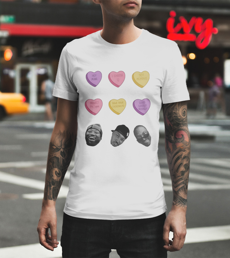 Hey Mane I Choose U 901 Memphis Project Patta Bawk Bawk Chickenhead Good Googly Moogly T-Shirt