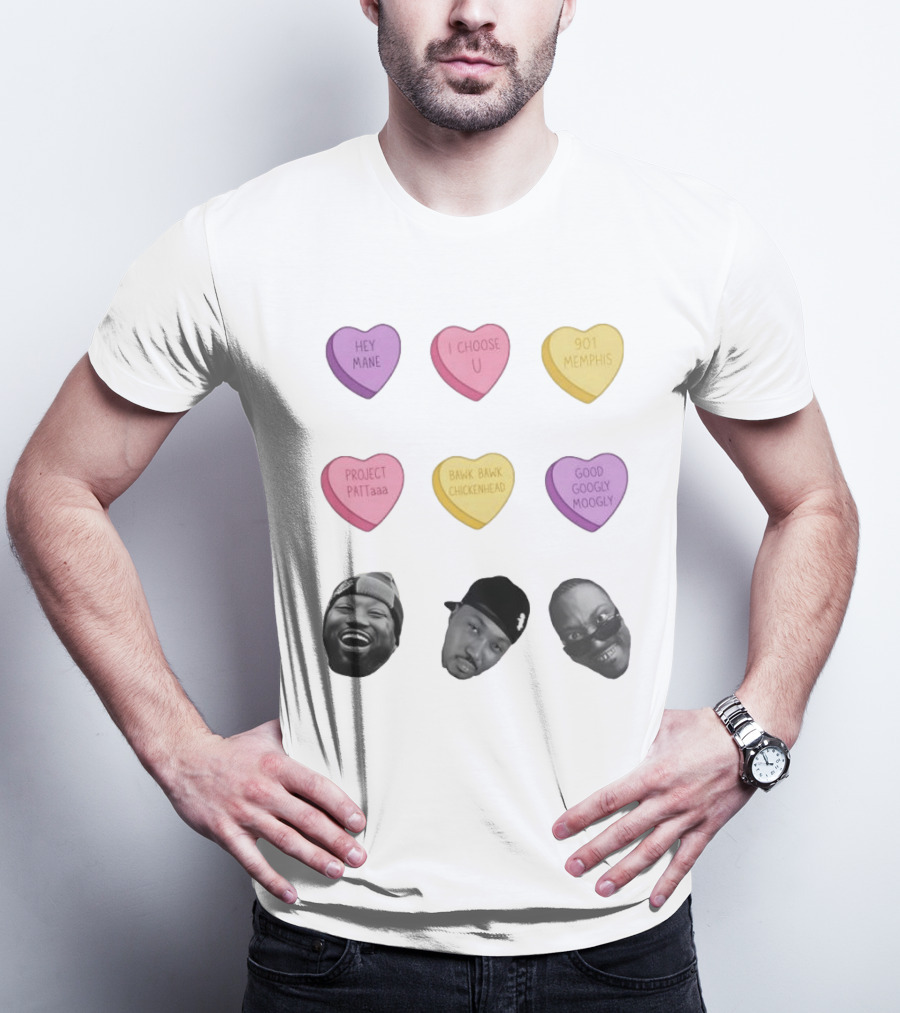 Hey Mane I Choose U 901 Memphis Project Patta Bawk Bawk Chickenhead Good Googly Moogly T-Shirt