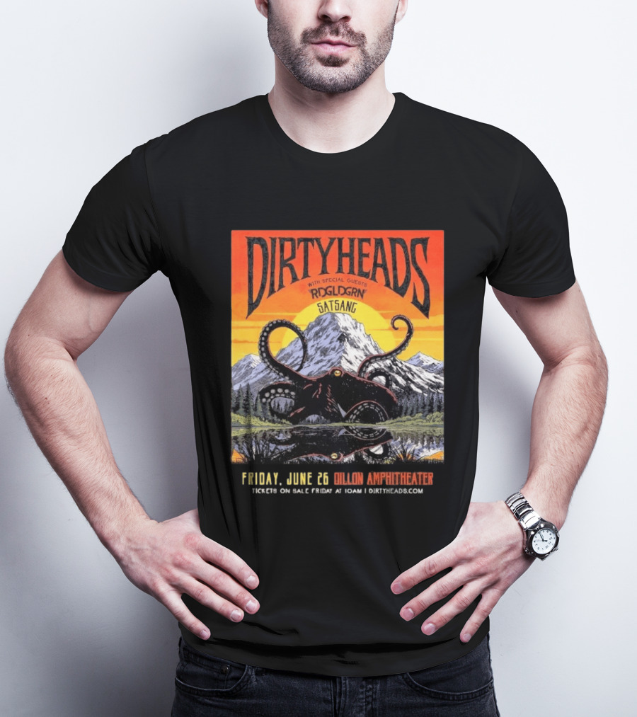 Dirty Heads Live June 26 2026 Dillon Amphitheater Colorado Featuring RDGLDGRN Satsang T-Shirt