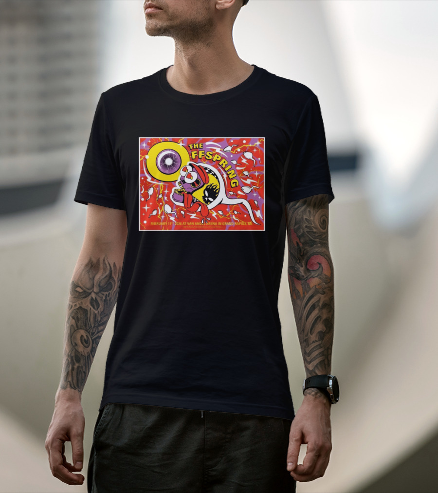 The Offspring February 11 2026 Van Andel Arena Grand Rapids MI Bold Psychedelic T-Shirt