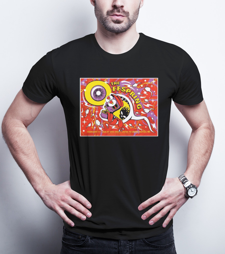 The Offspring February 11 2026 Van Andel Arena Grand Rapids MI Bold Psychedelic T-Shirt