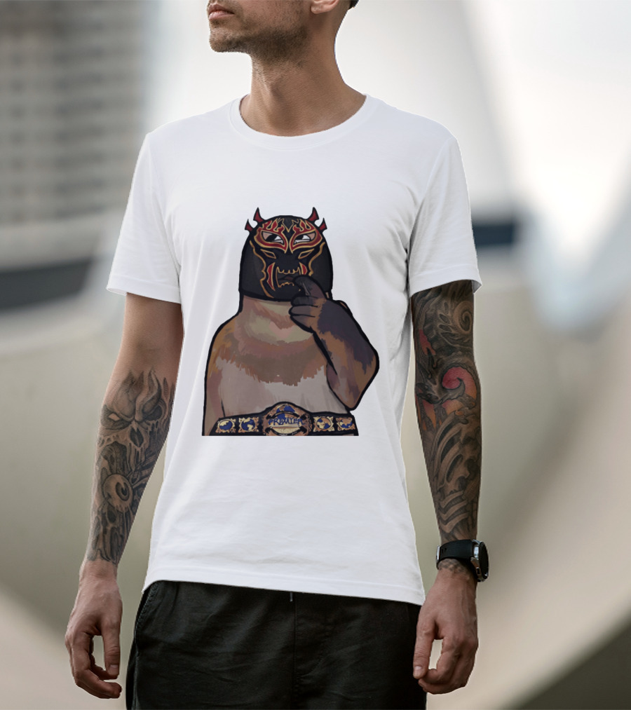 PrawTel Wrestling Champion Luchador Masked Monkey T-Shirt
