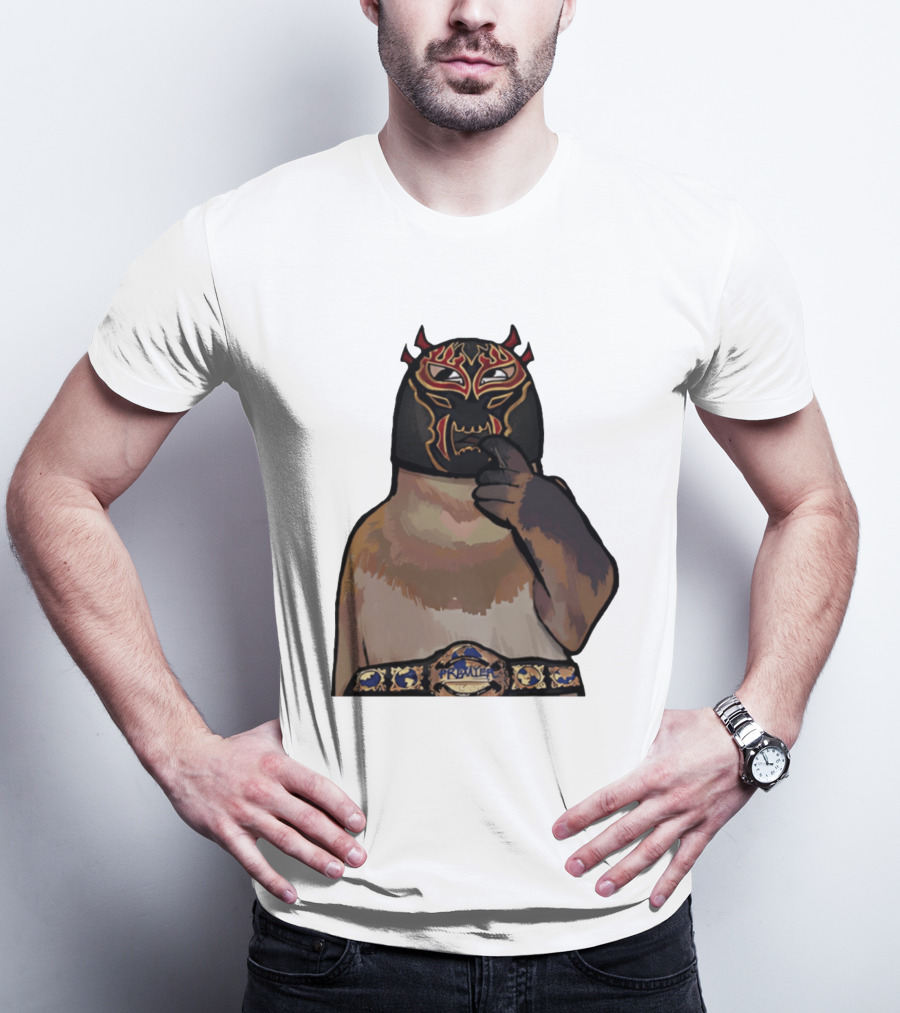 PrawTel Wrestling Champion Luchador Masked Monkey T-Shirt