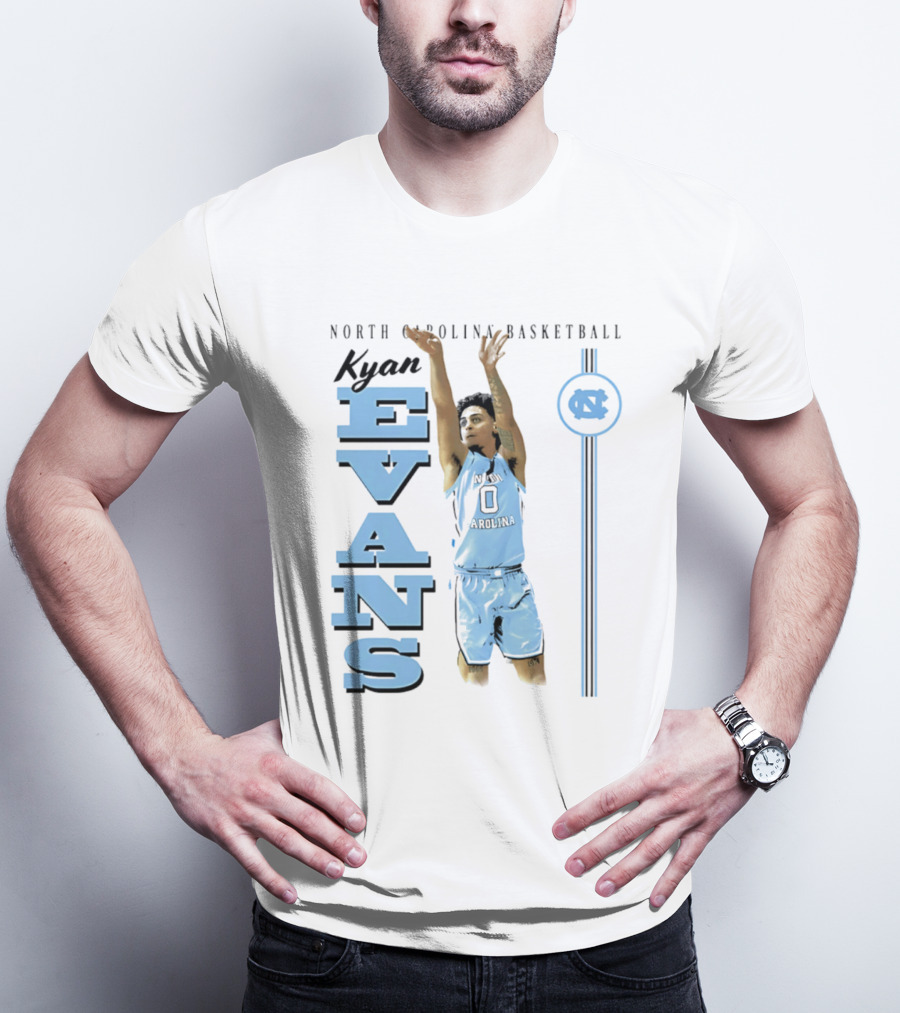 Kyan Evans North Carolina Basketball Tar Heels Team Spirit T-Shirt