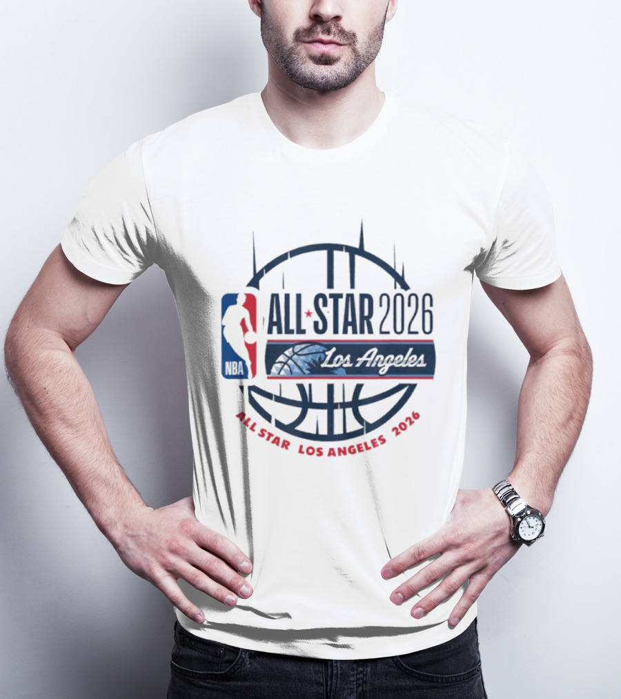 NBA All Star 2026 Los Angeles Basketball Event T-Shirt