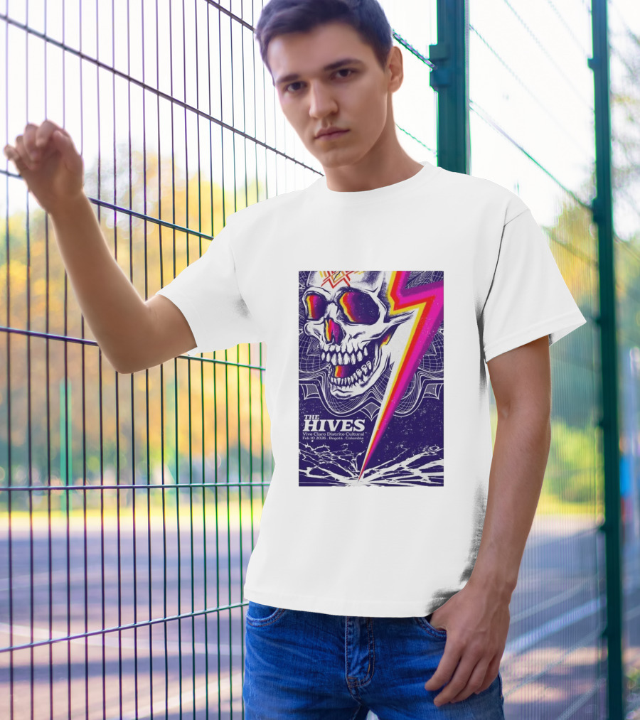 The Hives Vive Claro Distrito Cultural Bogotá Skull Lightning Feb 10 2026 T-Shirt
