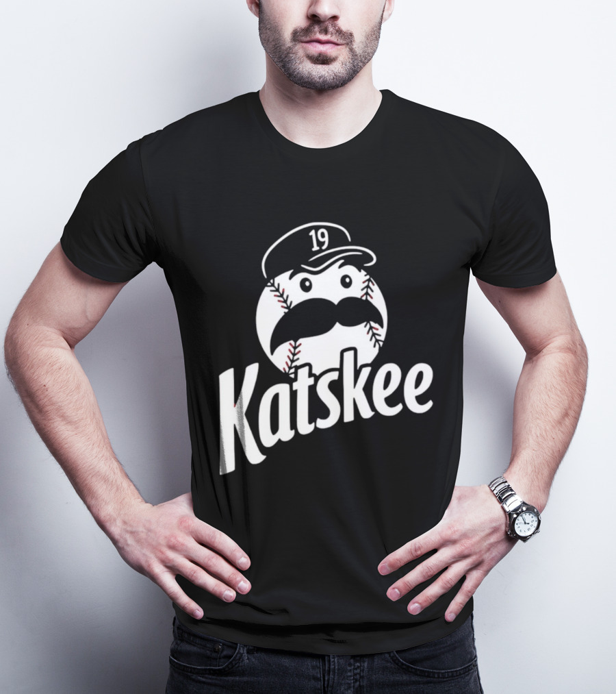 Katskee 19 Baseball Mustache Character With Nebraska T-Shirt