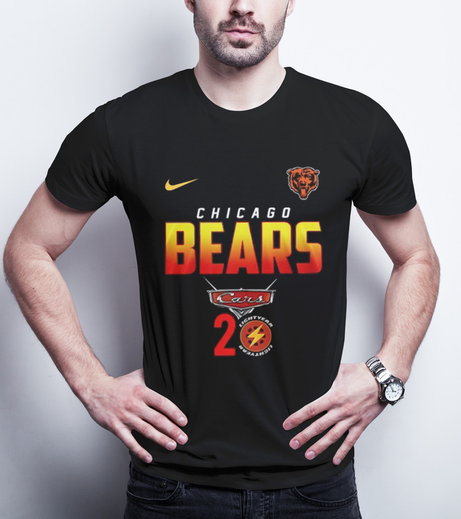 Chicago Bears Cars 20th Anniversary Nike Collaboration With Lightning T-Shirt