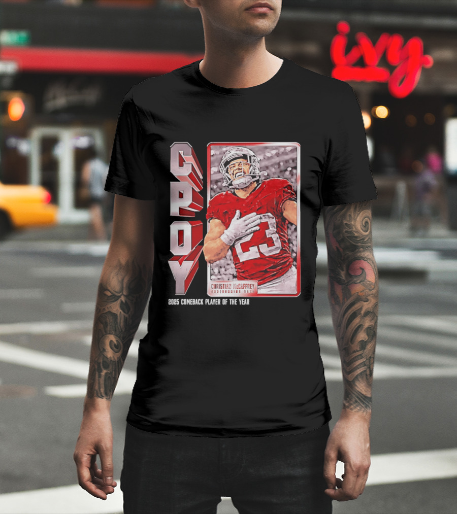 Christian Mccaffrey San Francisco 49ers CPOY 2025 Football Star T-Shirt