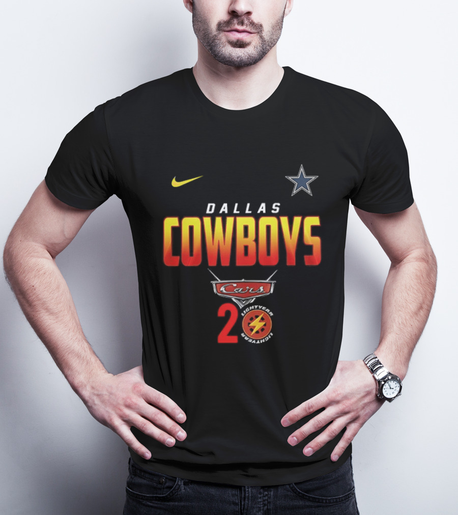 Dallas Cowboys Cars 20th Anniversary Nike Star Lightning T-Shirt