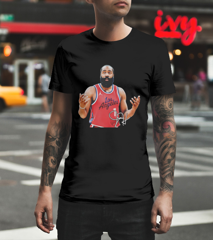 James Harden Los Angeles Basketball Jersey Player Collage T-Shirt
