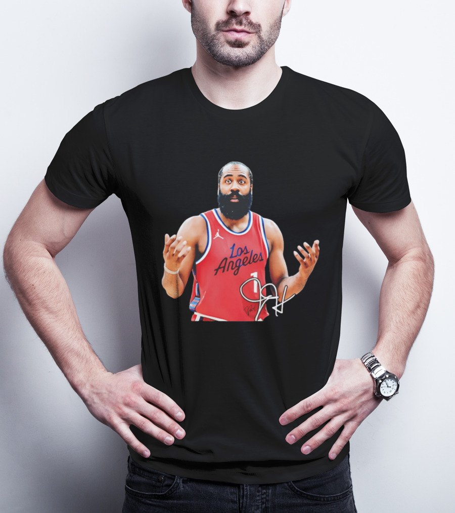 James Harden Los Angeles Basketball Jersey Player Collage T-Shirt