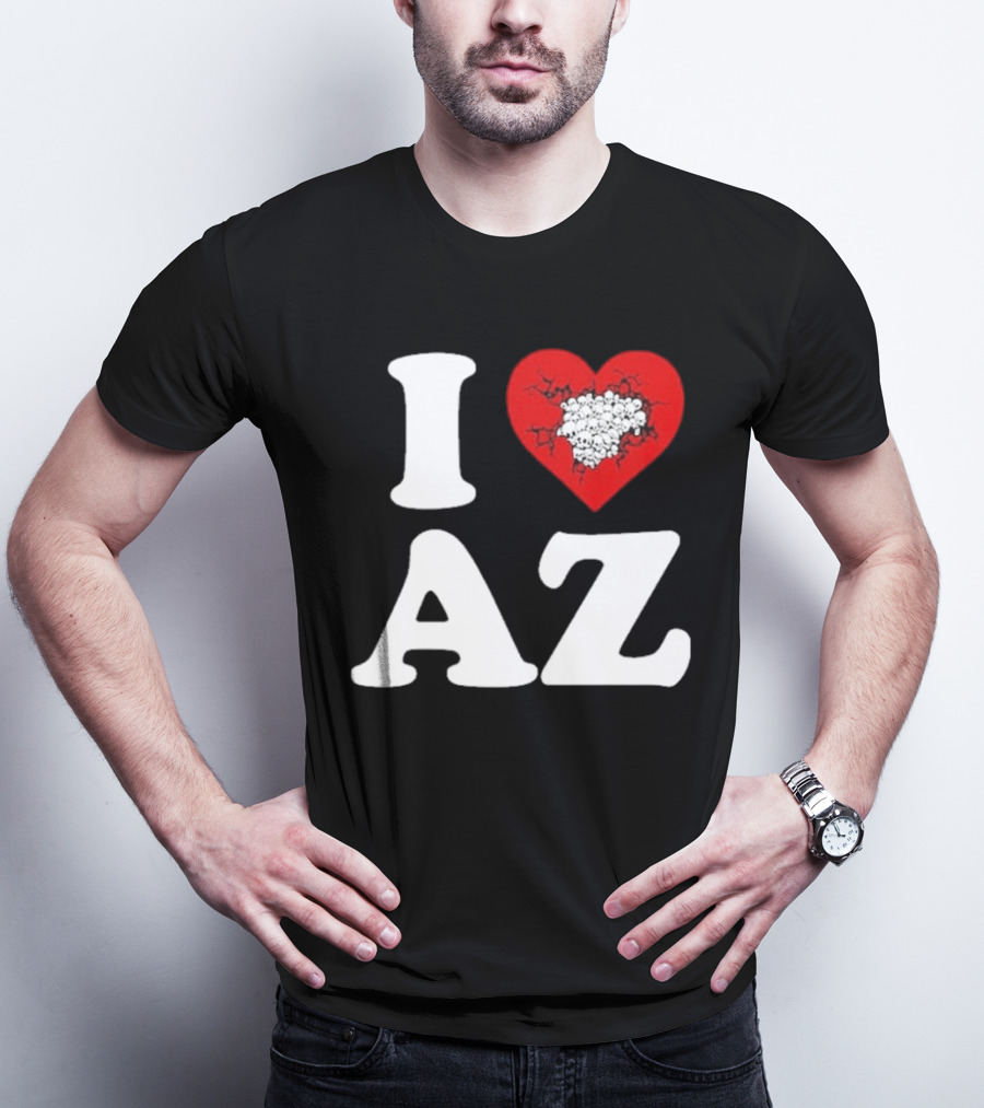Gatecreeper I Heart Arizona Skull Heart T-Shirt
