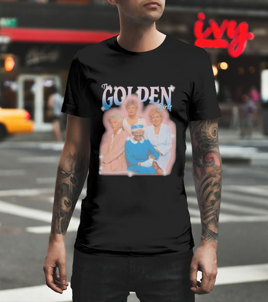 The Golden Girls TV Series Characters With Sparkling Pastel T-Shirt