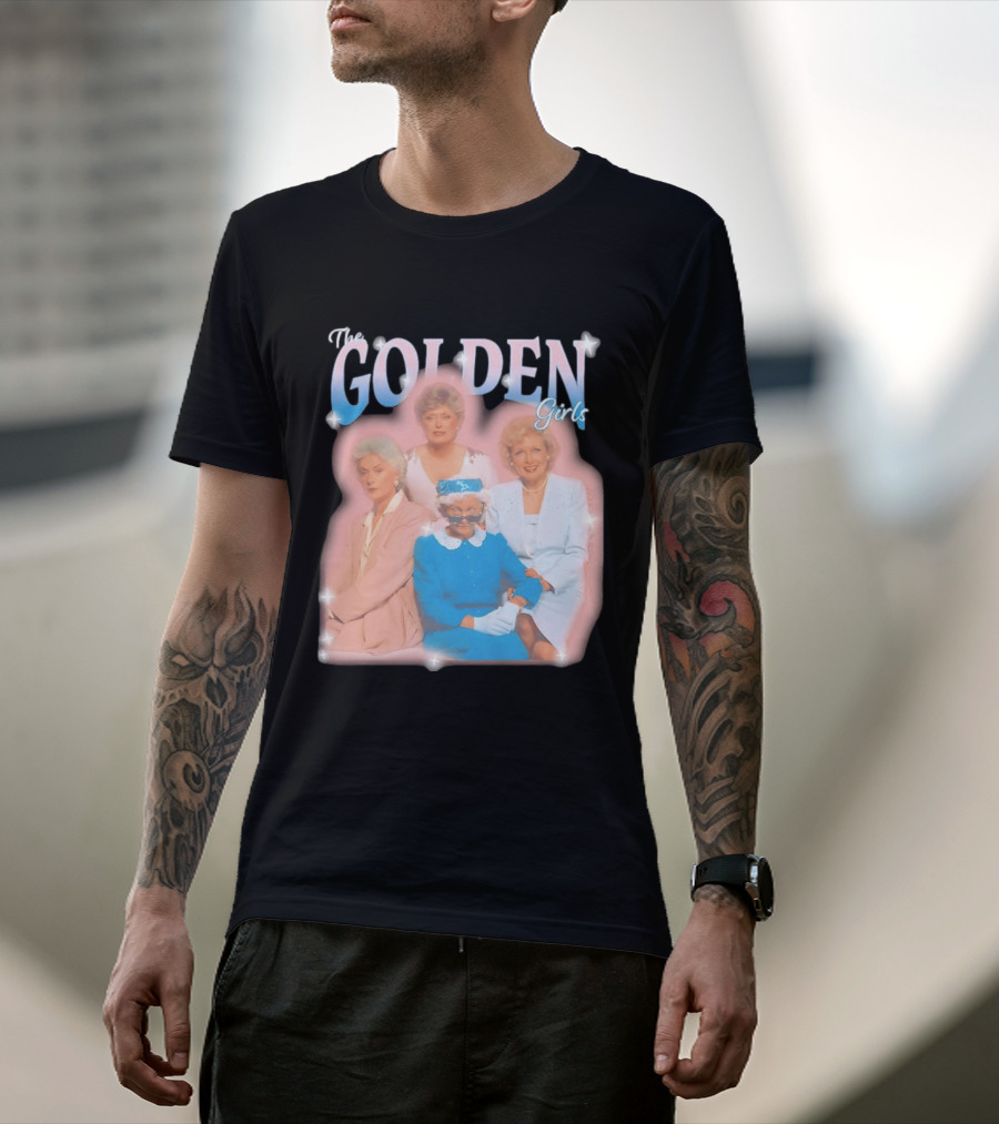 The Golden Girls TV Series Characters With Sparkling Pastel T-Shirt