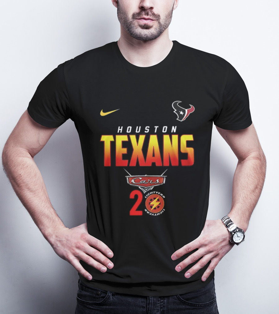 Houston Texans Cars 20 Nike Anniversary Lightning Bolt T-Shirt