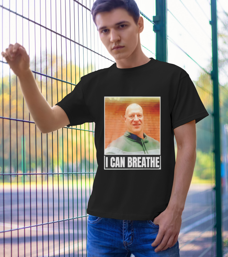 I Can Breathe Text Brick Wall T-Shirt