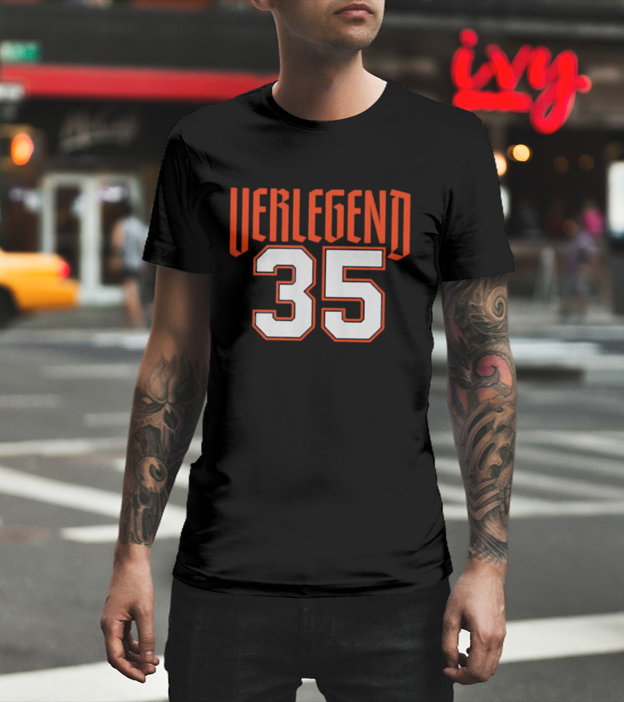 Verlegend 35 Detroit Tigers Justin Verlander Pitcher T-Shirt