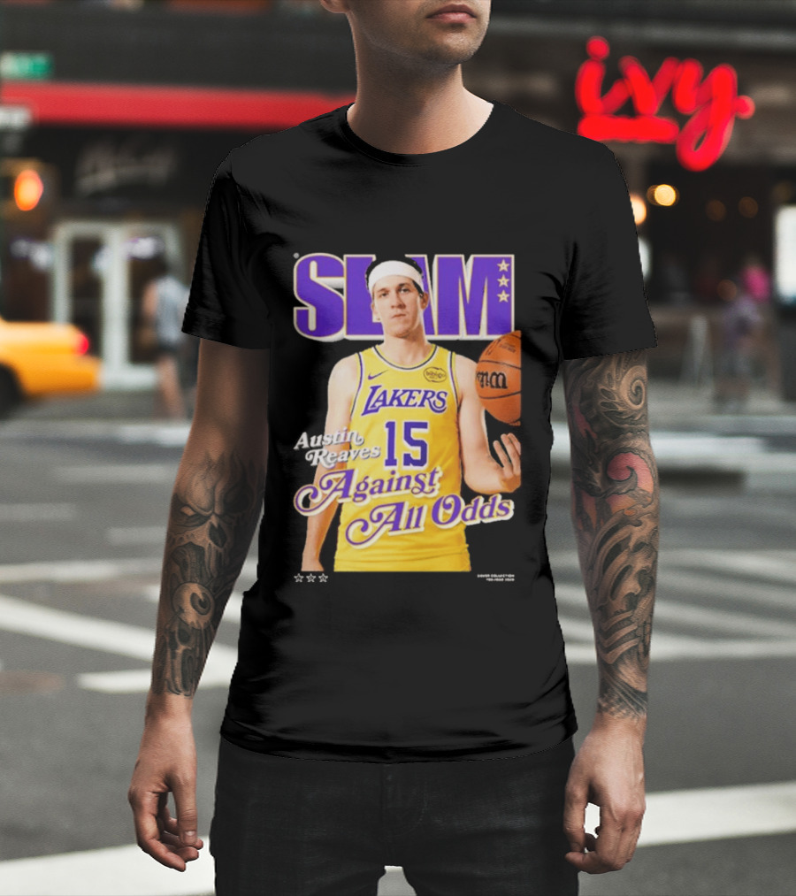 SLAM Cover Austin Reaves Against All Odds Los Angeles Lakers NBA T-Shirt