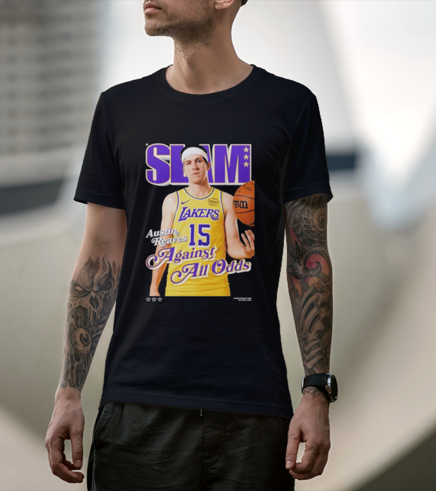 SLAM Cover Austin Reaves Against All Odds Los Angeles Lakers NBA T-Shirt