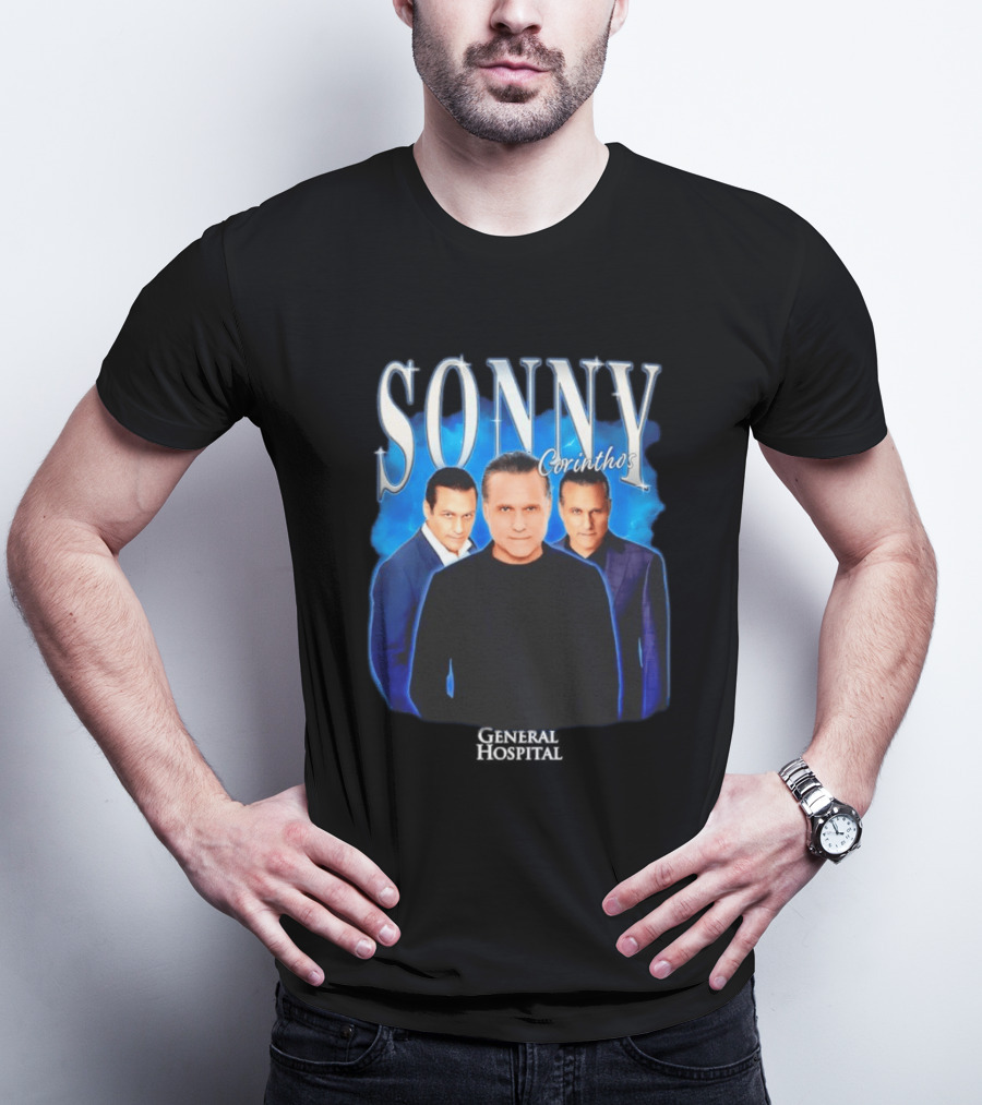 Sonny Corinthos General Hospital Soap Opera Character Trio Blue T-Shirt