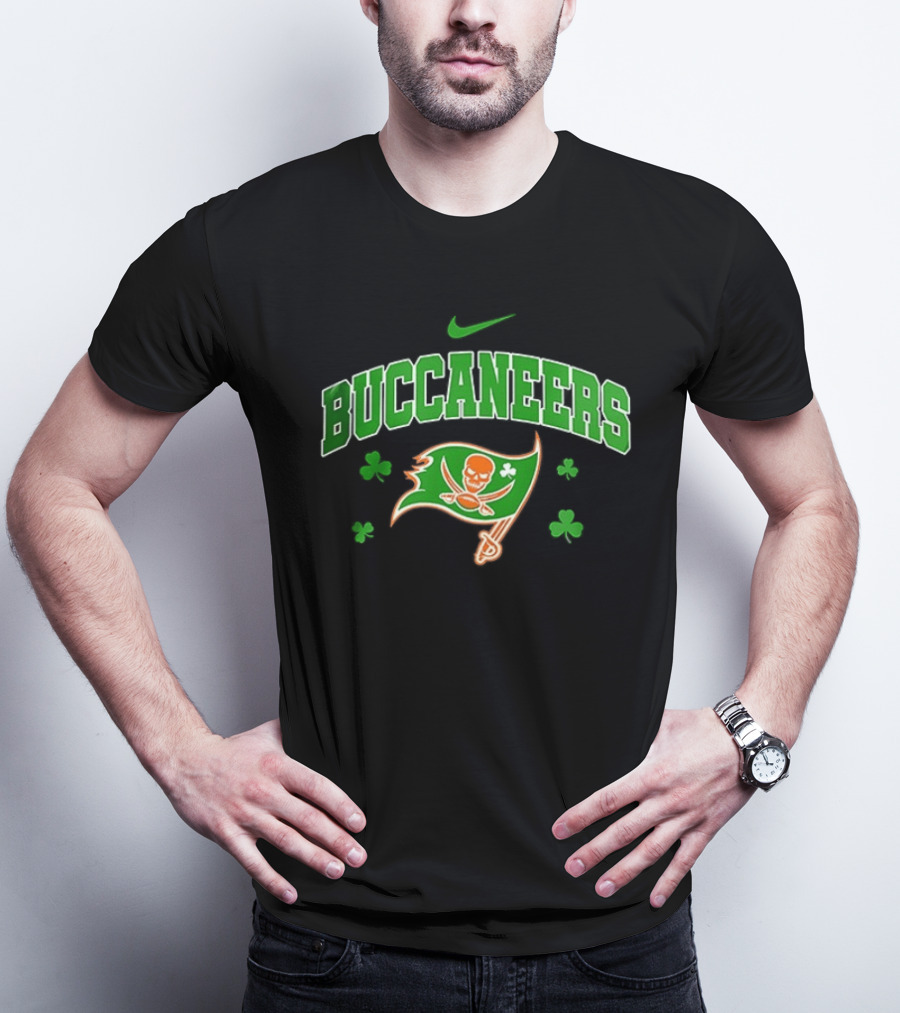 Tampa Bay Buccaneers Irish Green Clover Nike T-Shirt