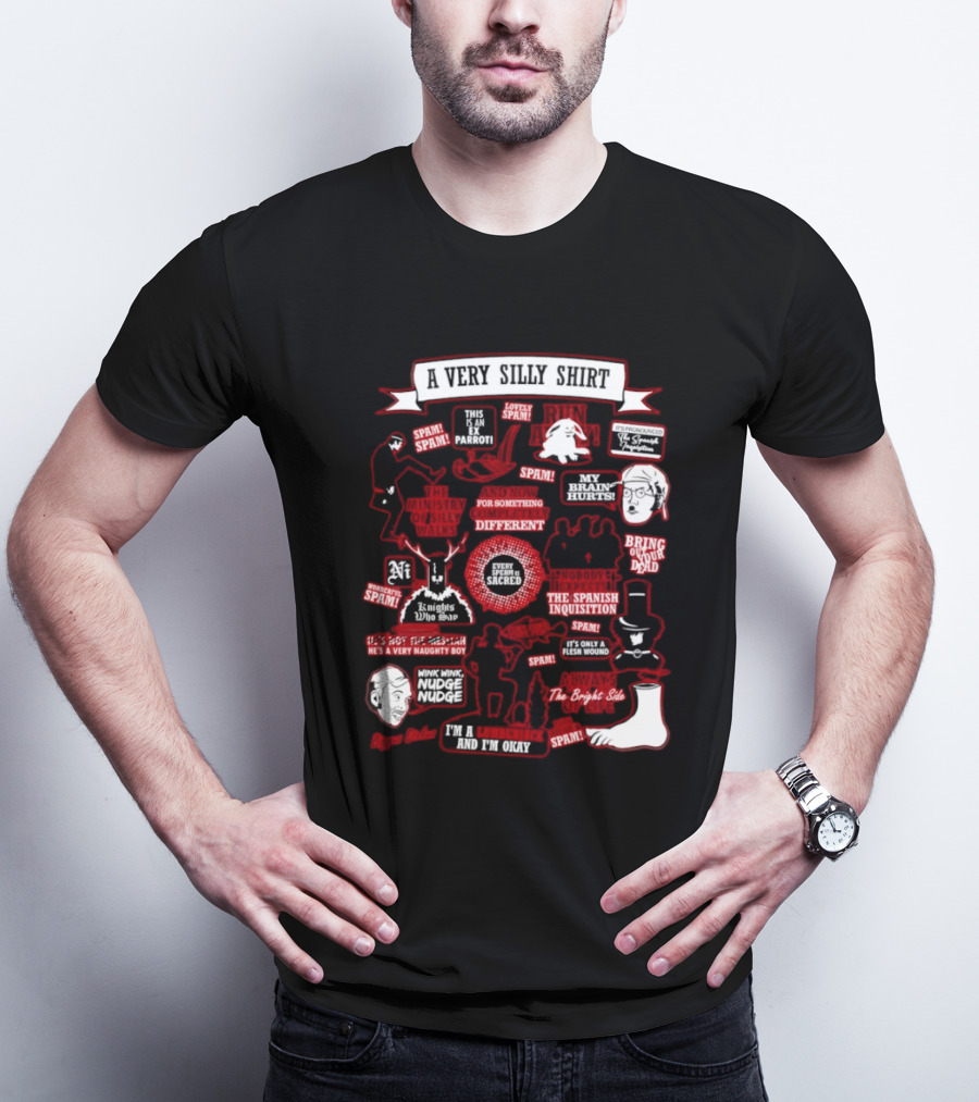 Very Silly This Is An Ex Parrot Spam Spanish Inquisition Bring Out Your Dead T-Shirt