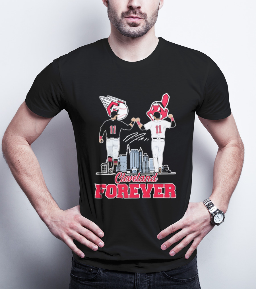 Cleveland Forever Baseball Guardians Indians Heritage Skyline Legends T-Shirt