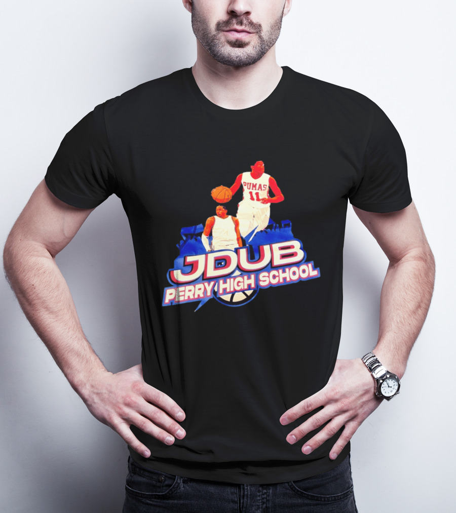 Jdub Perry High School Pumas Basketball T-Shirt