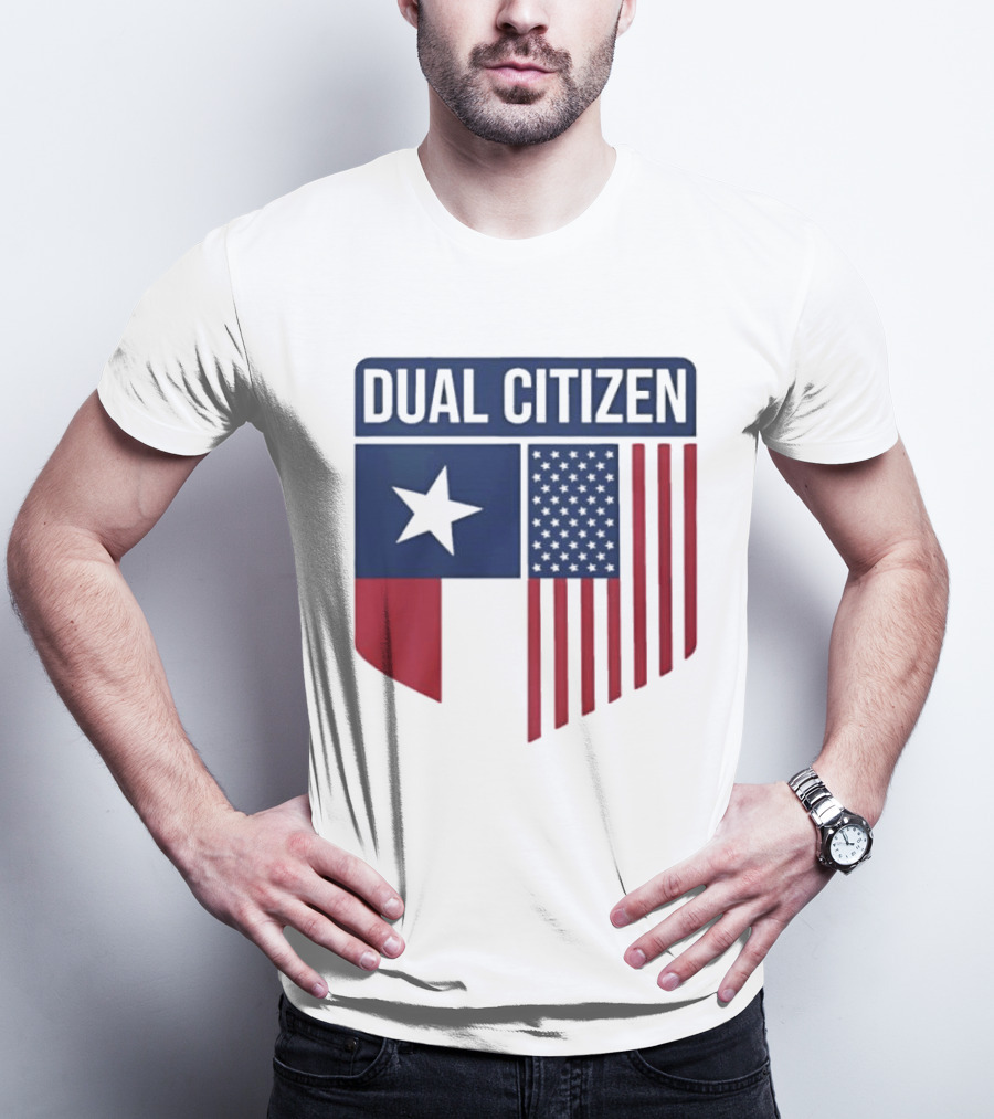 Texas Dual Citizen State Flag Star And Stripes T-Shirt